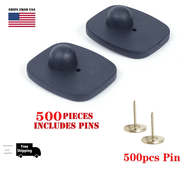 500X EAS HARD Tags Security Lock Tags+Pin Anti Theft Clothing Magnetic ...