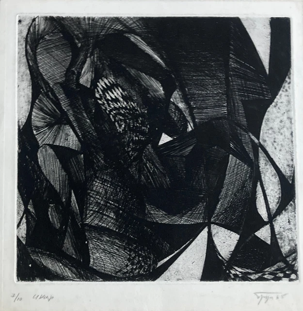 WILLIAM BRUI GRAVURE 1965, Signée, abstraction lyrique, art informel ...