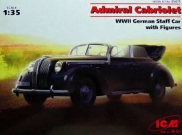 ICM ADMIRAL CABRIOLET Wwii German Staff Car With Figures EUR 15,00 ...