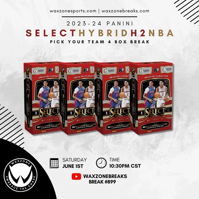 MILWAUKEE BUCKS 2023-24 Select Basketball Hobby Hybrid 4 Box Break #899 ...