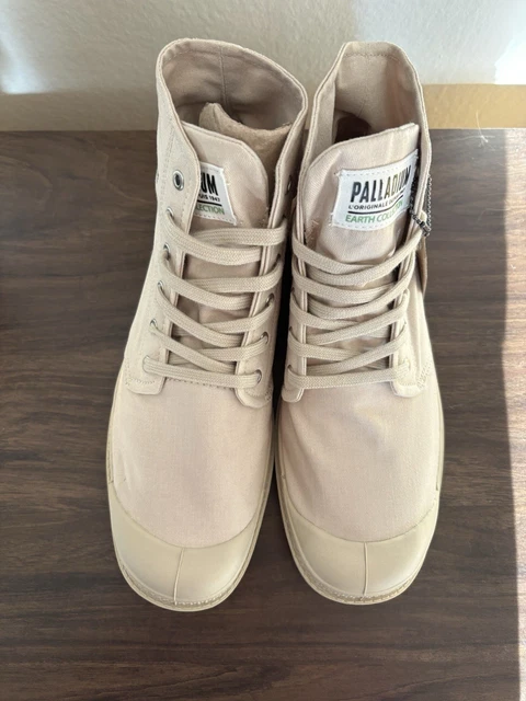 PALLADIUM PAMPA HI Organic II Boots Light Sand Men 8 / NEW Eco Canvas ...
