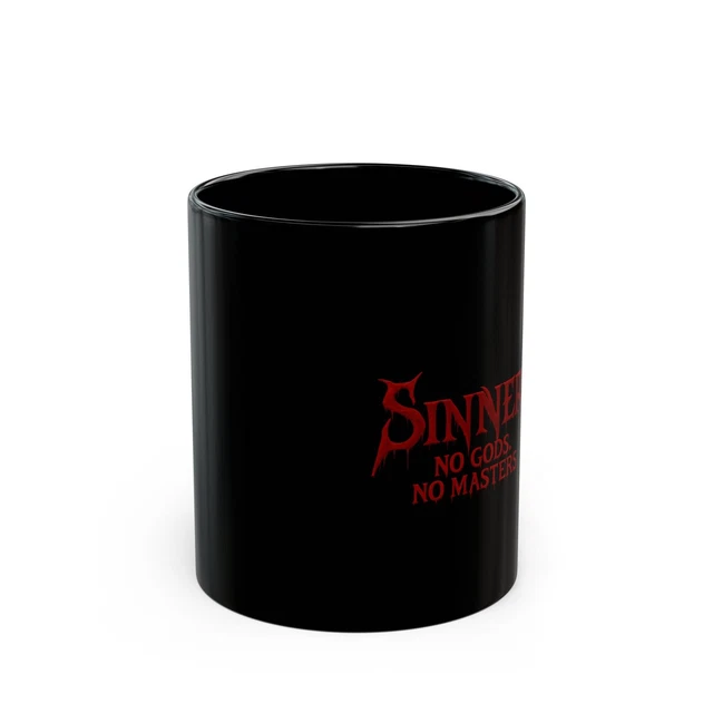 GOTHIC BLACK MUG with Sinful Quote - Dark Aesthetic Coffee Cup for ...