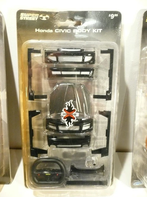 SUPER STREET XMODS Honda Civic Black Body Kit £5.99 - PicClick UK