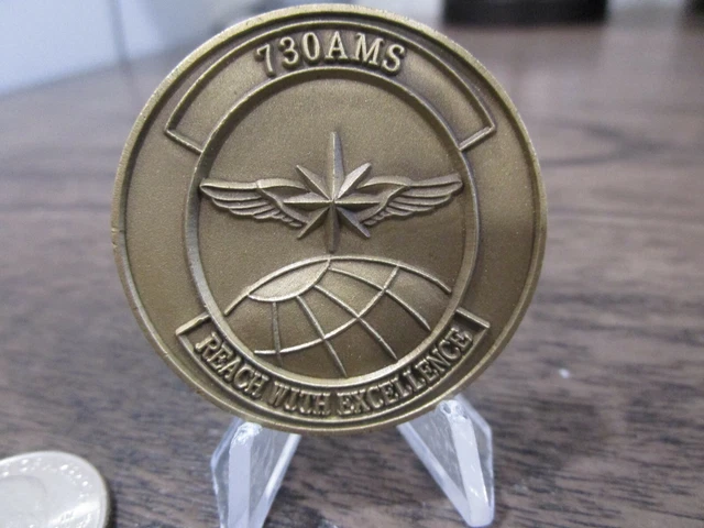 USAF 730TH AIR Mobility Squadron 730 AMS Yokota AB Challenge Coin #969L ...
