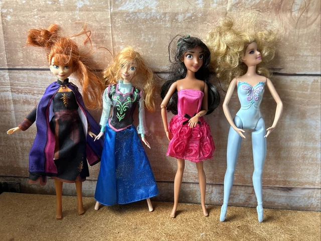 DISNEY FROZEN DOLLS Bundle Classic Play Dolls Elena Of Avalon Barbie ...