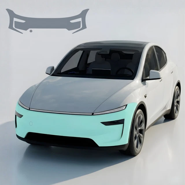 TESLA MODEL Y JUNIPER Front Bumper PPF Kit (2025+) Clear Bra | Rock ...