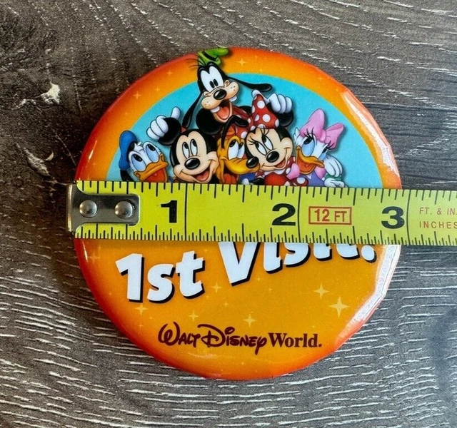 WALT DISNEY WORLD "1st Visit" Exclusive Theme Park Souvenir Button. $13 ...