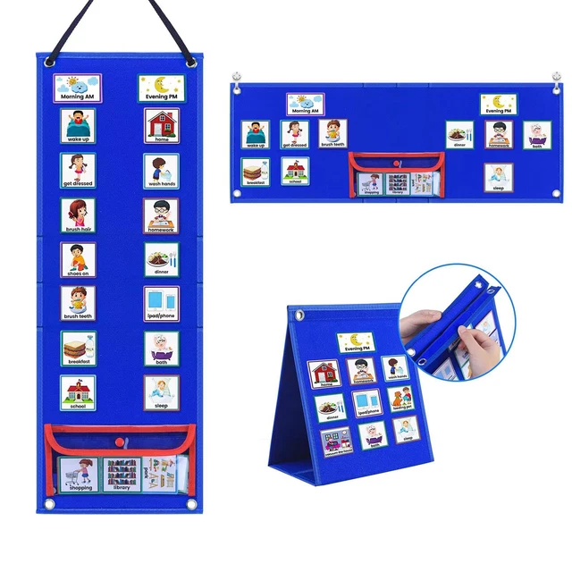 VISUAL SCHEDULE CALENDAR Chart,Autism Daily Chore Routine Chart With 70 ...