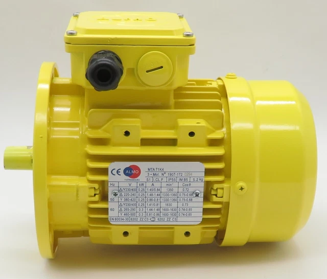 ALMO ELEKTROMOTOR MTA 71K4 Drehstrommotor 3~ 0,25kW 1400U/min IM B5 ...