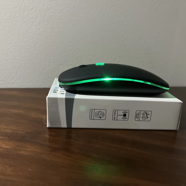 MOUSE BLUETOOTH RECHARGEABLE Wireless Mouse Ultra-thin Silent LED ...
