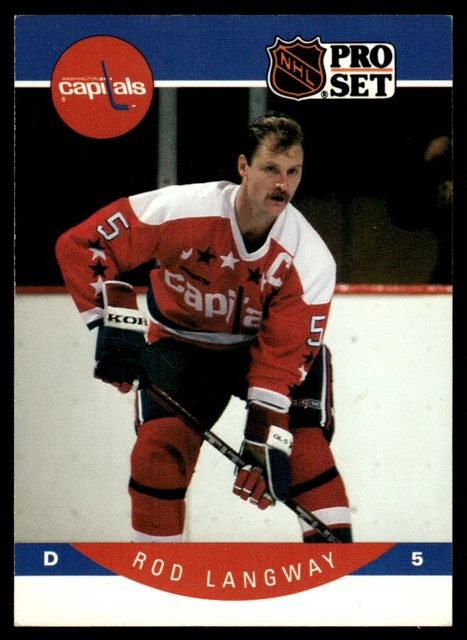 1990-91 PRO SET #314 Rod Langway Washington Capitals EUR 1,93 - PicClick FR