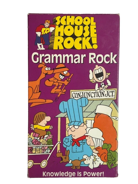 SCHOOLHOUSE ROCK! - Grammar Rock VHS 1995 Slip Sleeve Conjunction ...