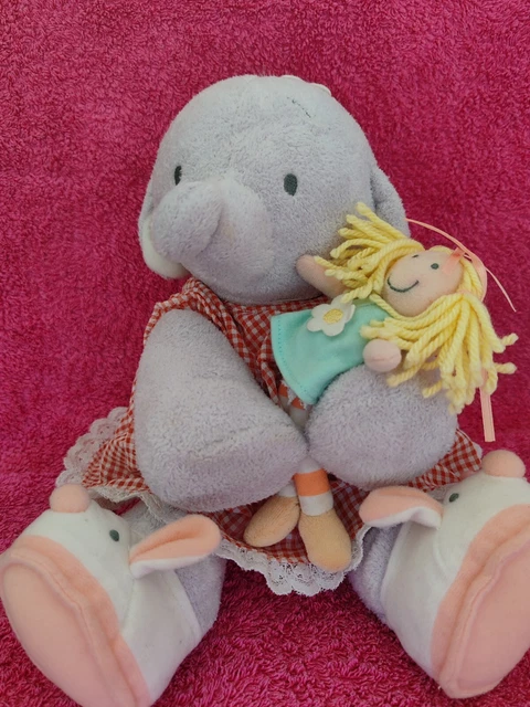 HUMPHREYS CORNER PLUSH Elephant With Dolly Mothercare Baby 11" 2004 ...