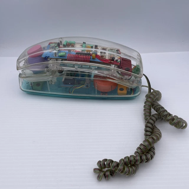 VINTAGE UNISONIC CLEAR Plastic Telephone Model No. 6900 Untested, sold ...
