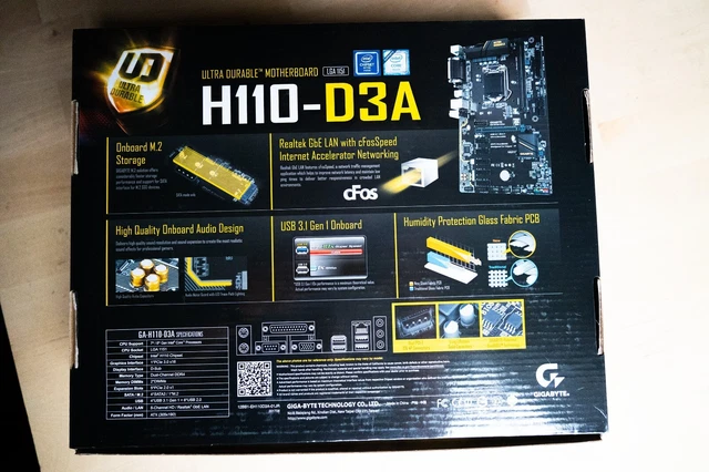 GIGABYTE H110-D3A H110 Express LGA 1151 ATX Motherboard £50.00 - PicClick UK