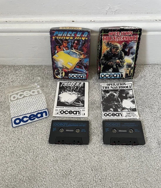 CHASE HQ AND Operation Thunderbolt Games For Sinclair ZX Spectrum Ocean ...