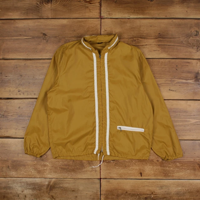 VINTAGE SIR JAC Windbreaker Jacket L 70s Talon Zipper Yellow £33.99 ...