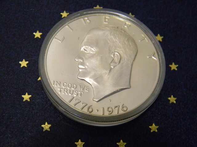 1776/1976 S BICENTENNIAL Eisenhower Ike Deep Cameo Proof Dollar 40%Silver Dollar $12.97 - PicClick