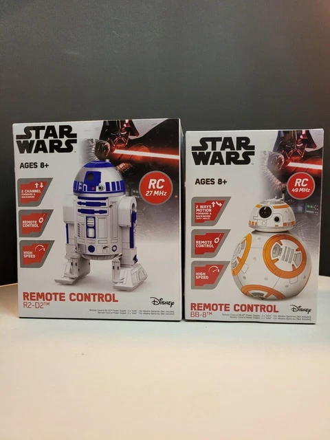 DISNEY STAR WARS R2-D2 + BB-8 LOT Of 2 Remote Control RC 27 MHZ Brand ...