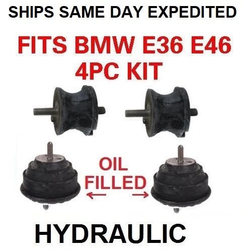 ENGINE MOTOR MOUNT Bmw E36 E46 Engine Motor Transmission Mounts Set 4 ...