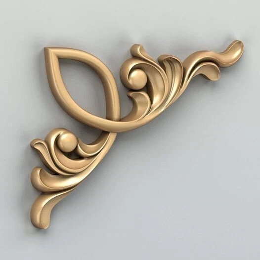 Corner Decor 3d Stl Model For Cnc £1 64 Picclick Uk