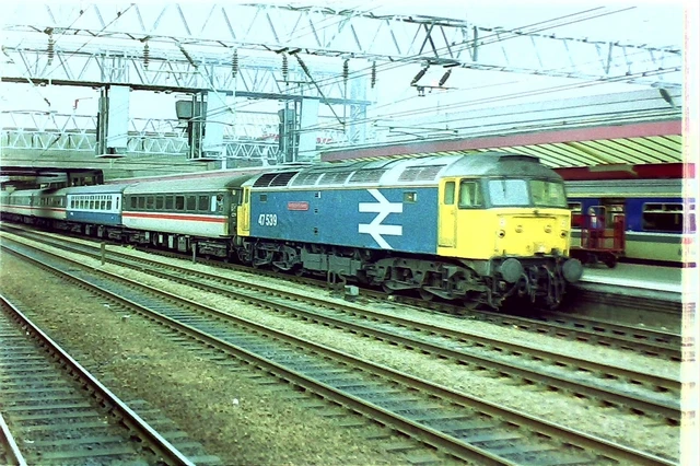 35MM RAILWAY COLOUR Negative Class 47 539 at Crewe £1.75 - PicClick UK