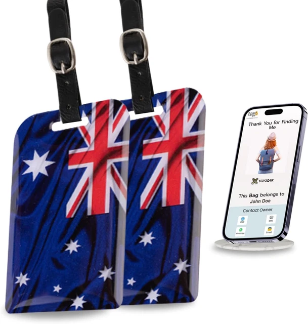 AUSTRALIA FLAG LUGGAGE Tags for Suitcases, Baggage Tag, Travel Luggage ...