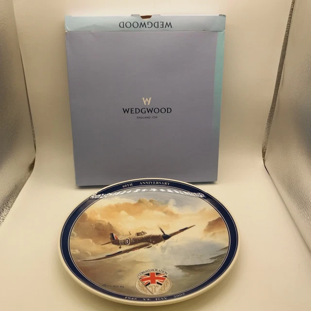 WEDGWOOD 60TH ANNIVERSARY VE Day WW2 Commemoration Plate 1945-2005 (h16 ...