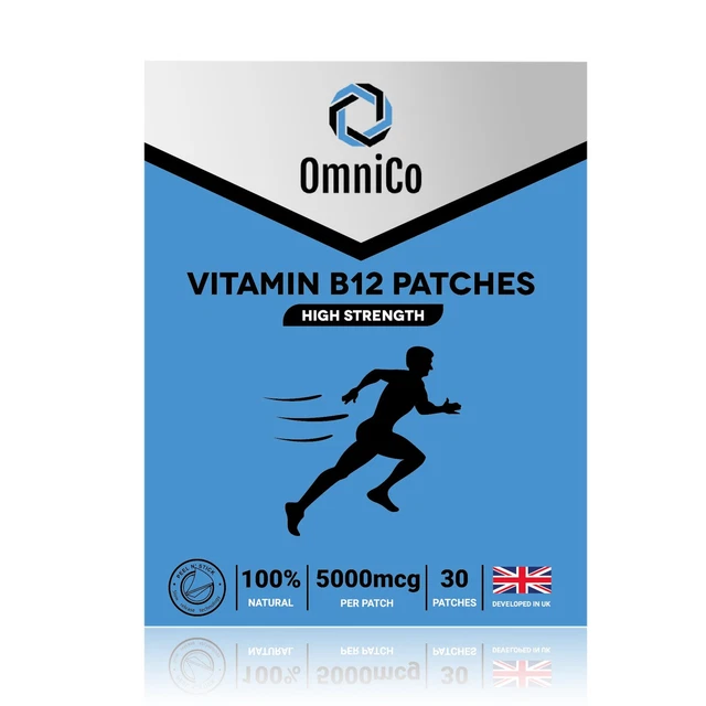 OMNICO VITAMIN B12 Patches 5000mcg Up to 7 Months Supply 30 Patches ...