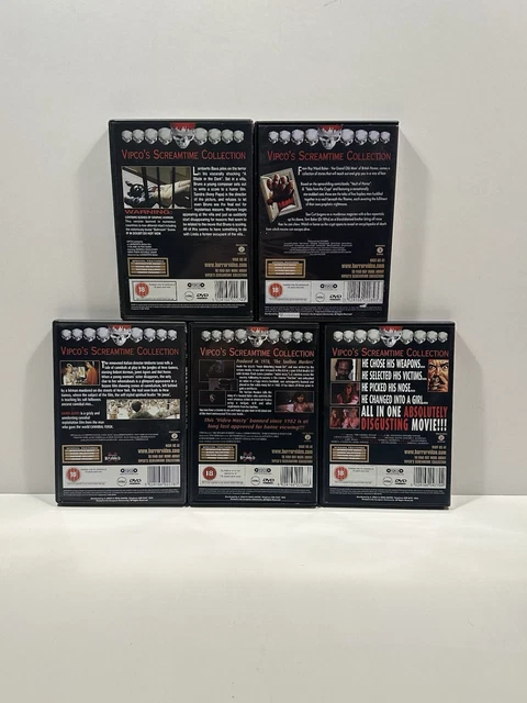 VIPCO SCREAMTIME COLLECTION 5 DVD Bundle - Horror Gore - UK Region 2 £ ...