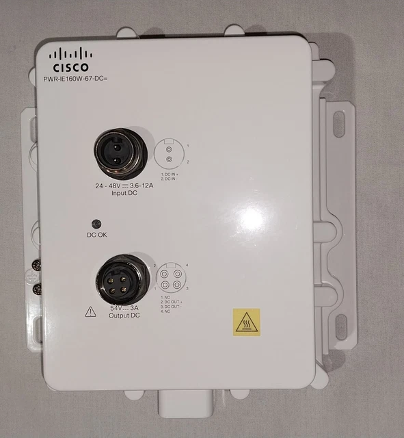 CISCO INDUSTRIAL IP67 Power Supply, PoE DC to DC, 160w. PWR-IE160W-67 ...