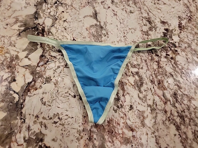 TRUE VINTAGE NEW York & Company Blue G String Thong Panty M NWT Ny & Co ...