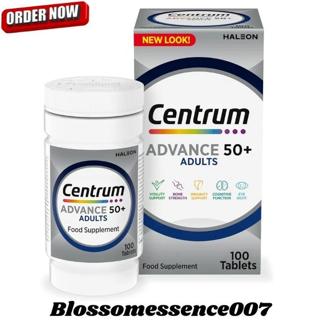 CENTRUM ADVANCE 50 Plus Multivitamins and Minerals Tablet, 100 Tablets ...