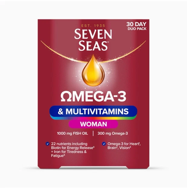 SEVEN SEAS OMEGA-3 & Multivitamins Woman 30 Tablets & 30 Capsules £26. ...
