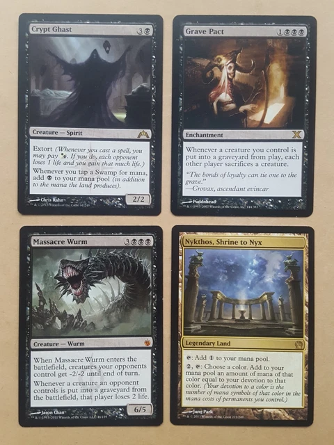 CRYPT GHAST GRAVE Pact Massacre Wurm Nykthos Shrine to Nyx MTG See ...