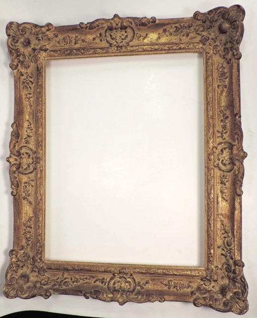 1940'S HAND CARVED MUTED GILT GOLD PICTURE FRAME (ID 10.5 X 13.5) £237. ...