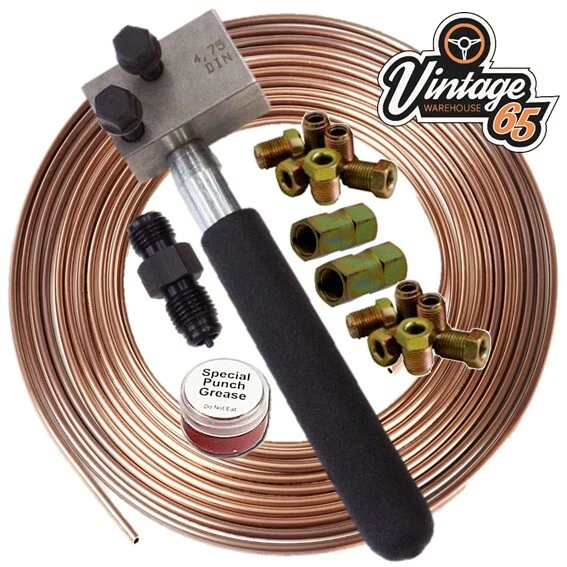 BRAKE PIPE FLARING Tool DIN + 3/16" Kunifer Brake Pipe 10mm Male Female ...