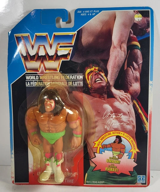 VINTAGE 1990 HASBRO WWF Ultimate Warrior Series 1 Wrestling Figure Canada French $319.77 ...