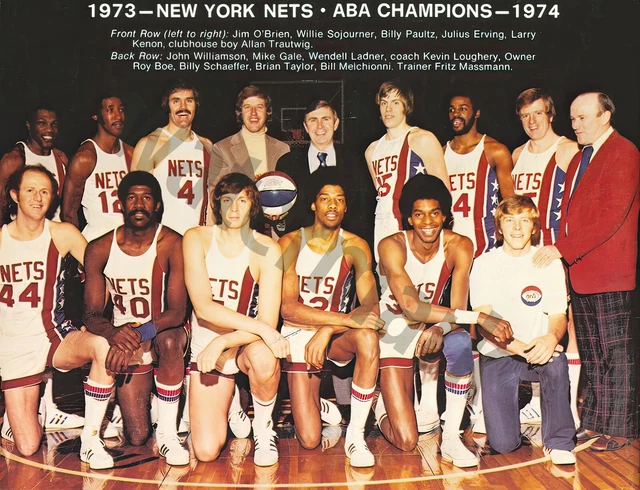 NEW YORK NETS 1973-74 ABA Champions, 8x10 Color Team Photo $6.99 - PicClick