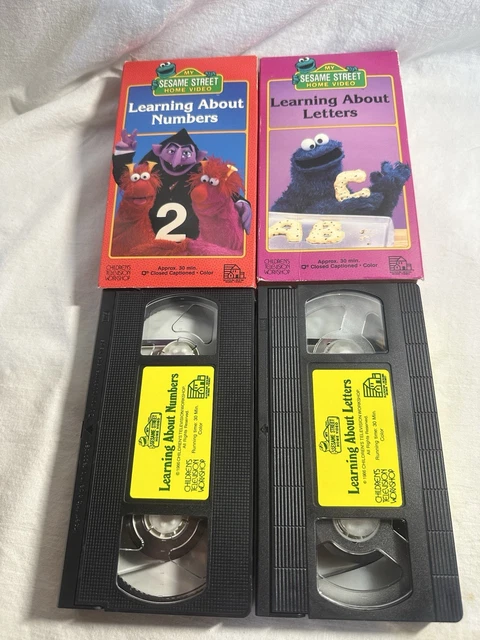 SESAME STREET LEARNING About Numbers & Letters VHS Tape Lot 1986 £13.41 ...