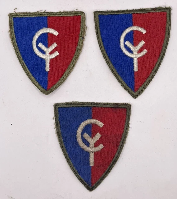 WW2 US ARMY 38TH INFANTRY DIVISION Cut Edge Uniform SSI PATCH Lot Of 3 ...