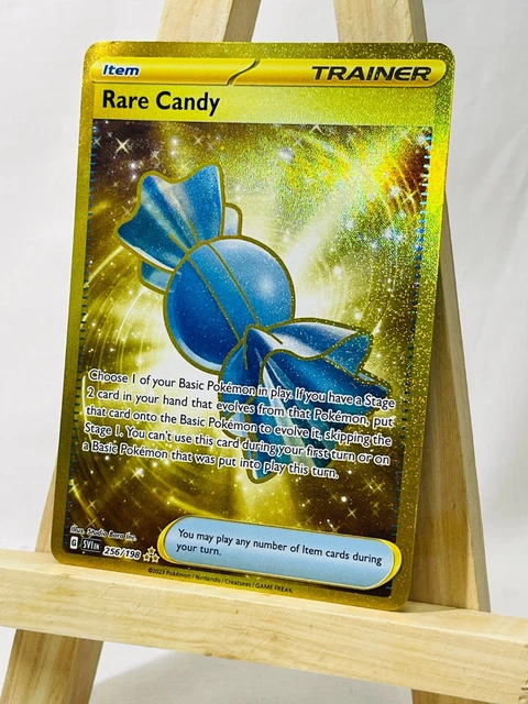 RARE CANDY 256/198 Scarlet & Violet Hyper Rare Gold Holo Pokemon TCG ...