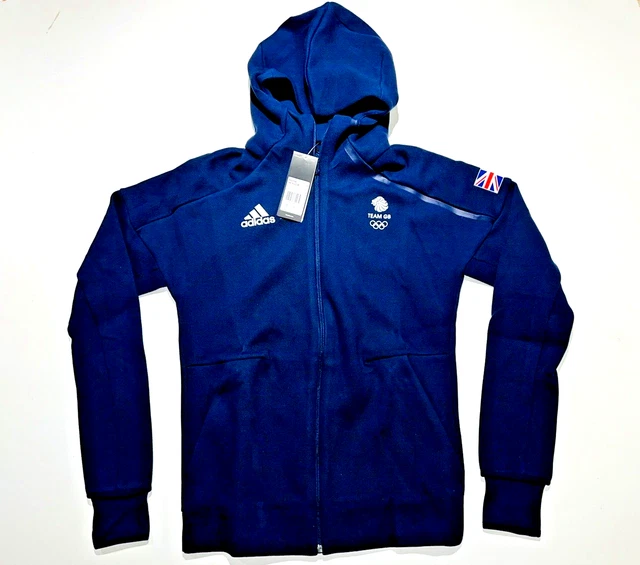 ADIDAS ZNE JACKET Track Hoodie Olympic Team GB Blue Paralympic Mens M/L ...