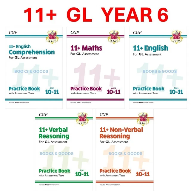 11 PLUS GL Year 6 English Maths Practice Workbooks & Assessment Test ...