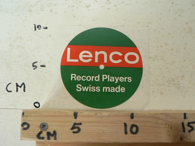 STICKER,DECAL LENCO RECORD Players Swiss Made Turntable Platenspeler ...