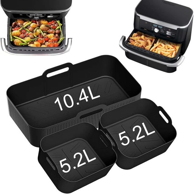NINJA AF500UK COMPATIBLE Dual Drawer 3 piece Air Fryer Accessories ...