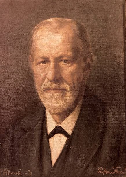 PORTRAIT SIGMUND FREUD Austrian psychologist Painting by H Frank 1- Old ...