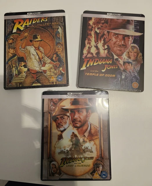 **INDIANA JONES TRILOGY 4K Steelbook Collection - New And Sealed EUR 69 ...