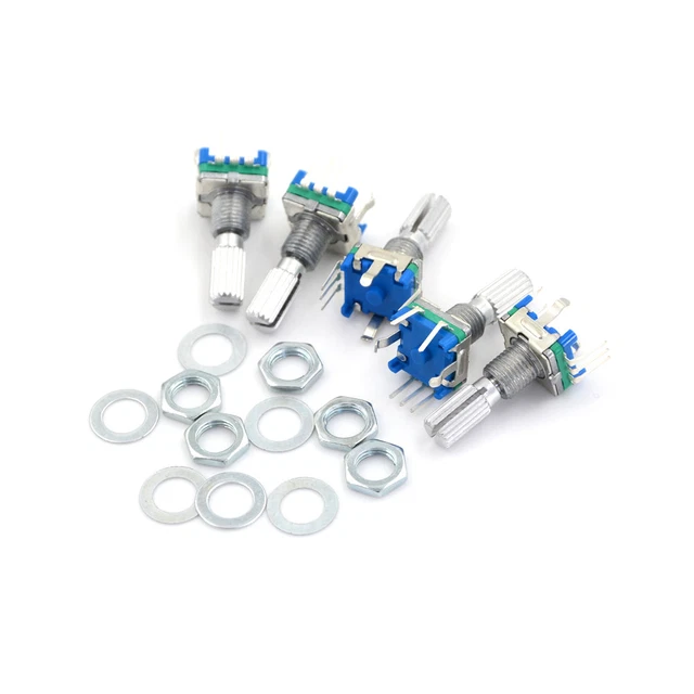 5X EC11 ROTARY Encoder Audio Digital Potentiometer 5P with Switch 20mm ...