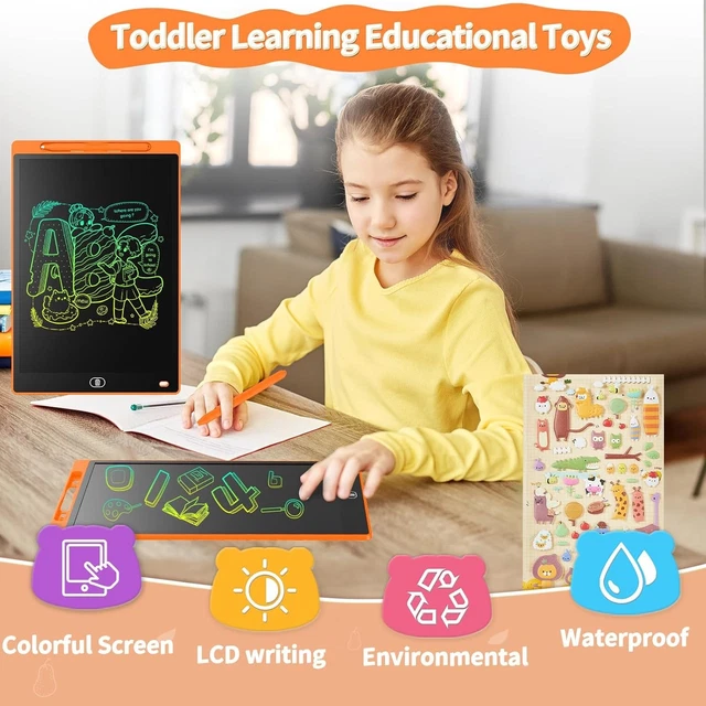 10 INCH LCD Writing Tablet Colorful Screen Drawing Board Toddler Toys ...